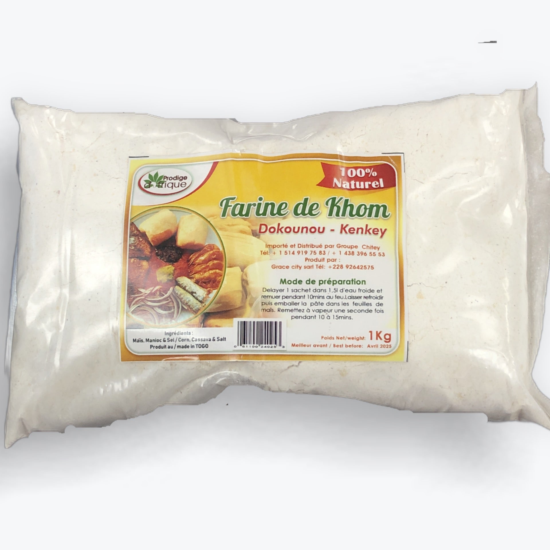 Farine de Khom (Dokounou - Kenkey) Prodige d'Afrique - 1kg | La ...